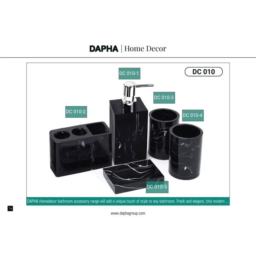 Bộ sản phẩm trang trí phòng tắm vân đá cẩm thạch đen - DC 010 - Bồn ...